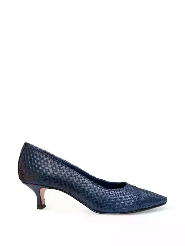LA ROSE Carol Woven Heeled Pumps