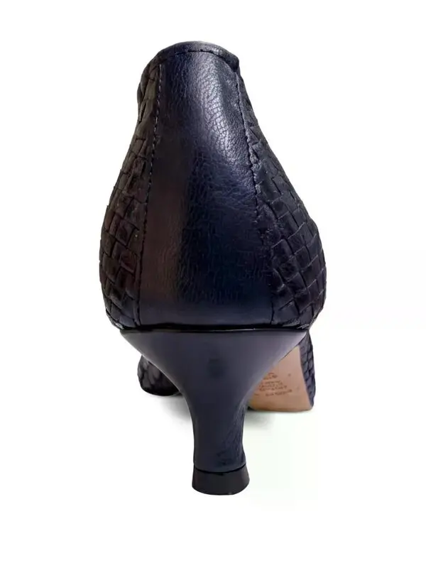 LA ROSE Carol Woven Heeled Pumps