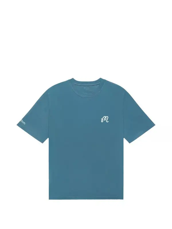 MALBON Bermuda Tee Logo-embroidered T-shirt - Blue