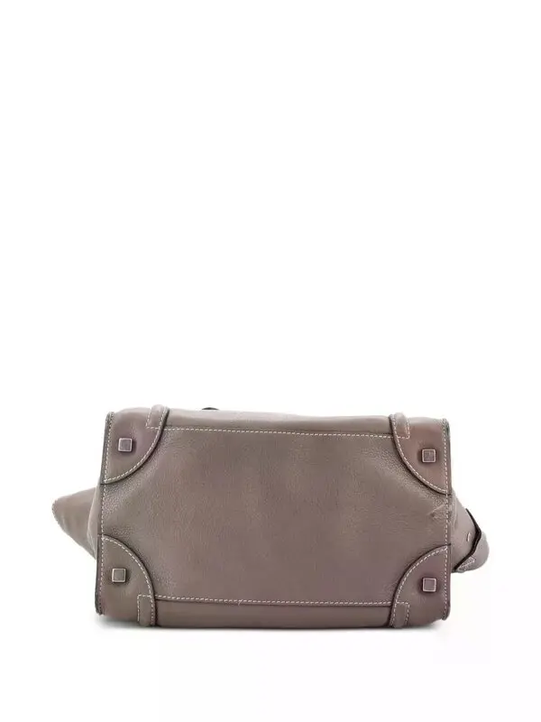 Celine Luggage Bag Grainy Leather Tote - Grey
