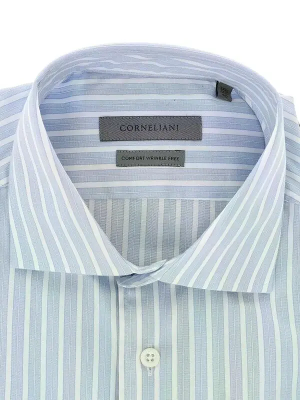 Corneliani Striped French-collar Shirt