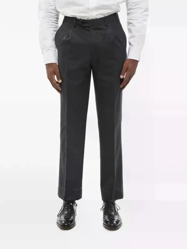 Corneliani Fresco-wool Pleated Trousers