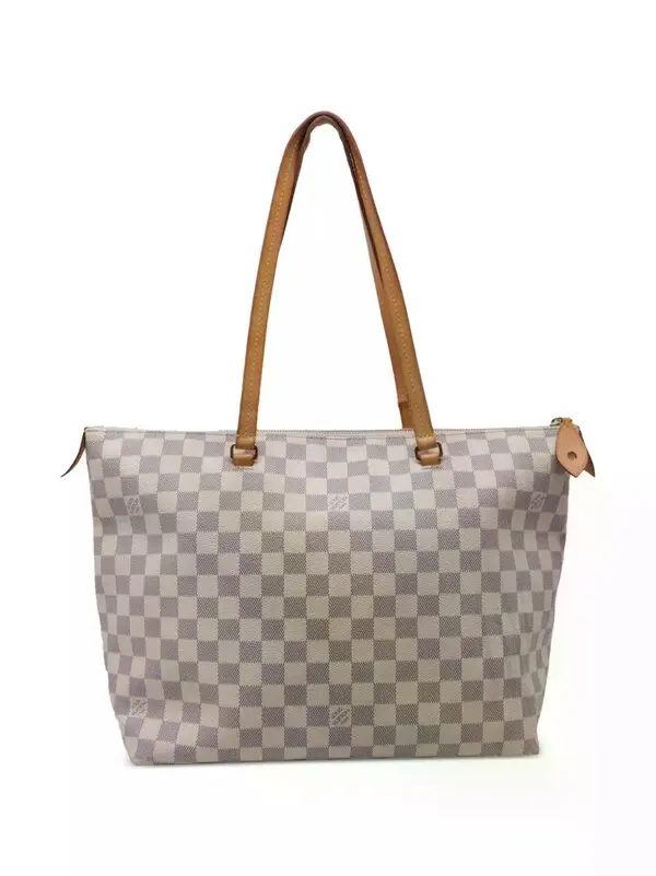 LOUIS VUITTON Mm Lena Damier Azur Tote Bag - White