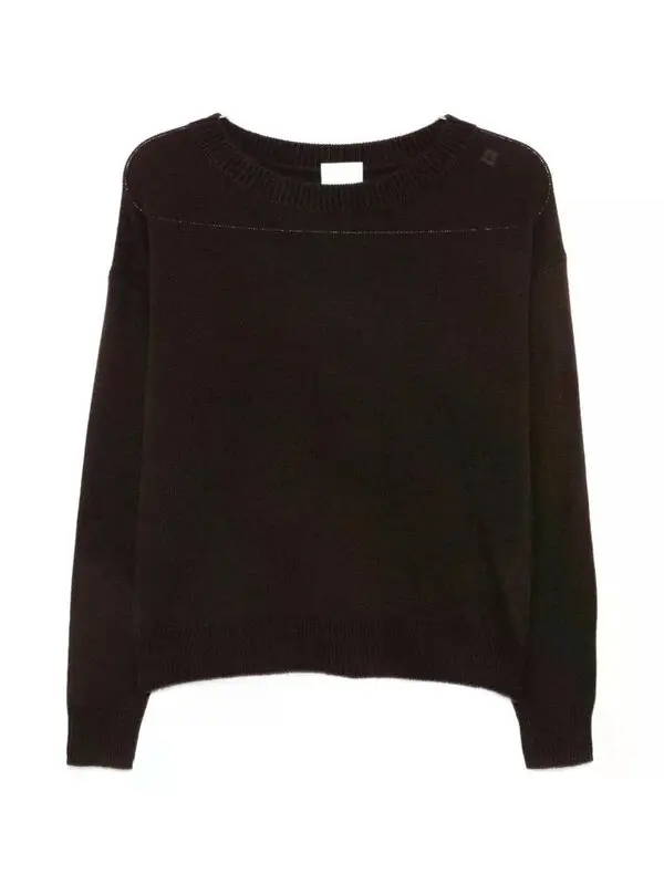 ALLUDE Long-sleeve Ribbed-trim Sweater
