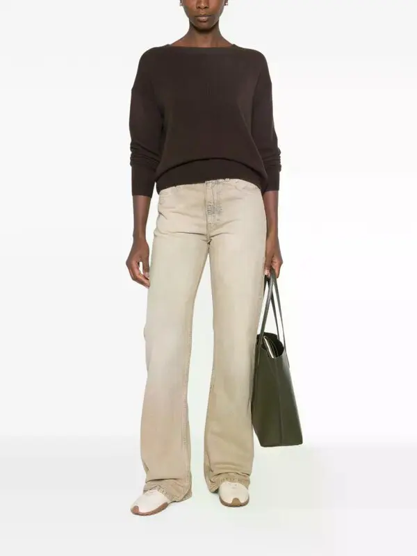 ALLUDE Long-sleeve Ribbed-trim Sweater