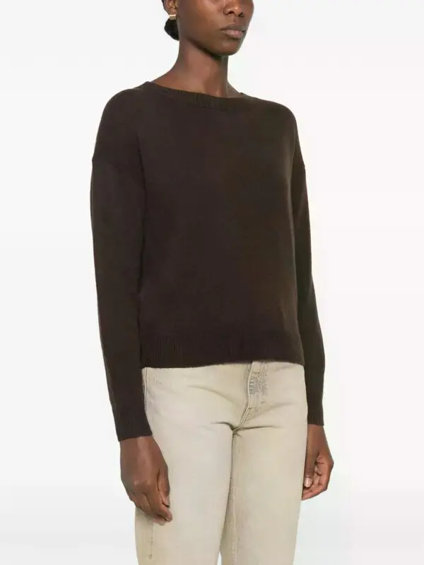 ALLUDE Long-sleeve Ribbed-trim Sweater