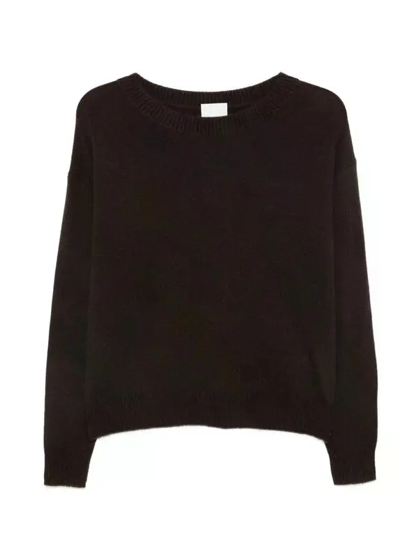 ALLUDE Long-sleeve Ribbed Trim Sweater