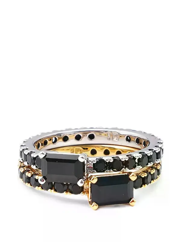 IZABEL DISPLAY Ultra Slim Ring Emerald-cut Crystal Rings