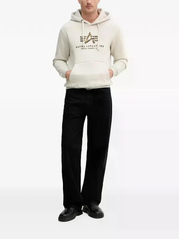 Alpha Industries Logo-print Drawstring Hoodie