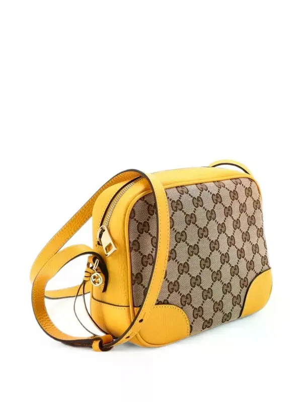 Gucci Bree Disco Gg Canvas With Leather Mini Crossbody Bag - Yellow