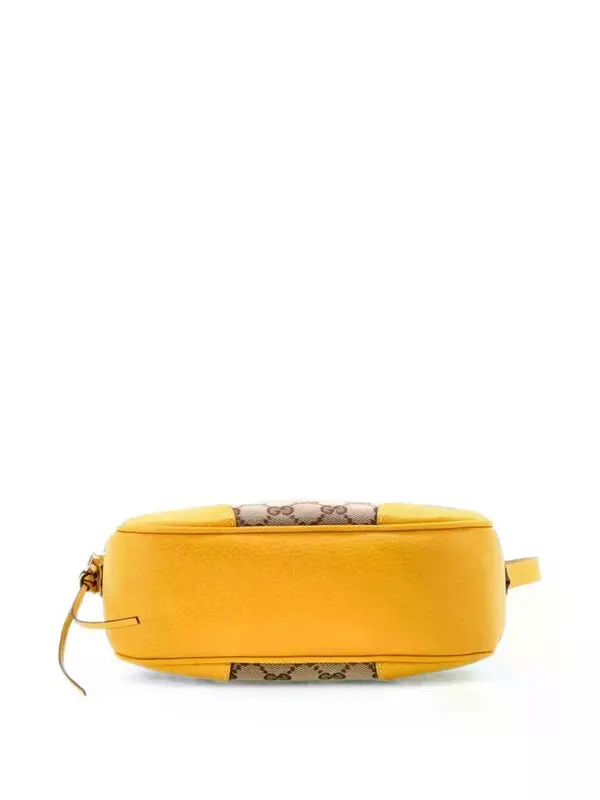 Gucci Bree Disco Gg Canvas With Leather Mini Crossbody Bag - Yellow