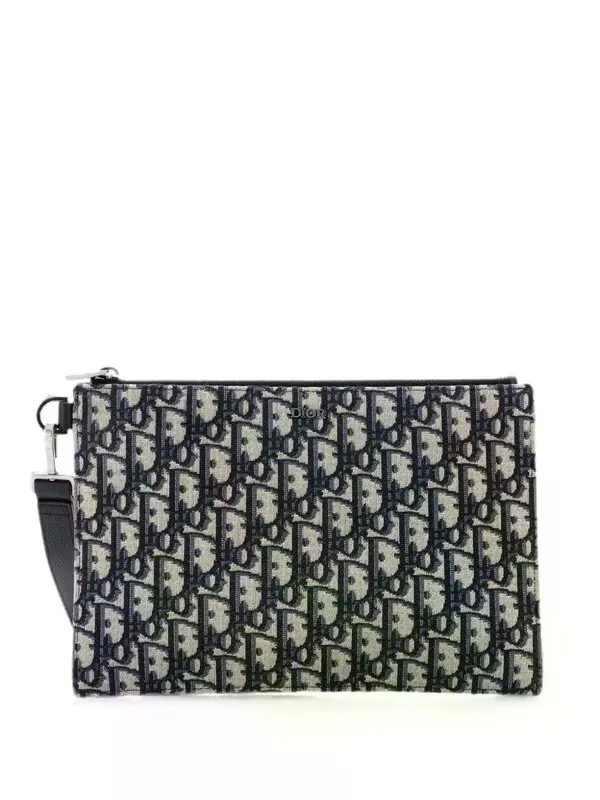 Dior Pouch Oblique Canvas Clutch Bag