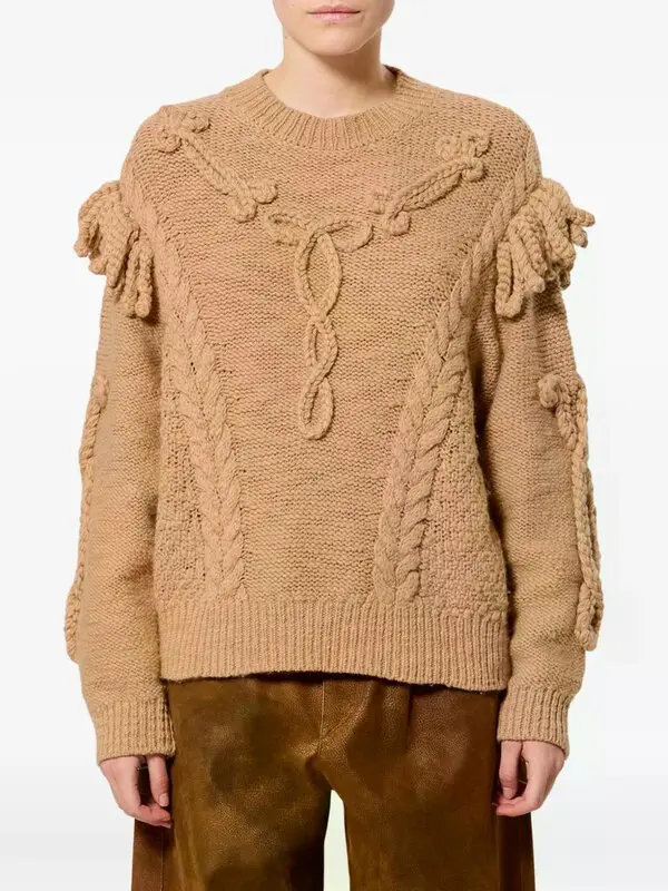 MARANT ETOILE Katria Aran Knit Jumper - Brown