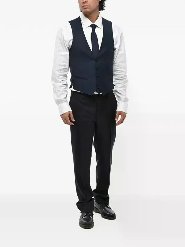 Corneliani Jacquard Virgin Wool Waistcoat