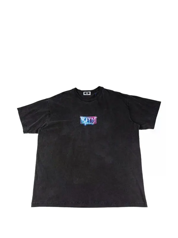 Kith Miami Neon Logo-print T-shirt - Black