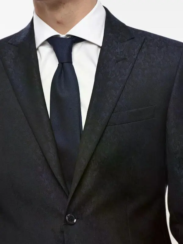 Corneliani Damask-pattern Peak-lapel Blazer