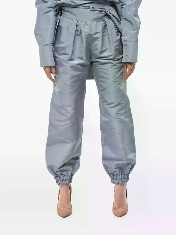 SUPER BLOND Tapered Silk Trousers