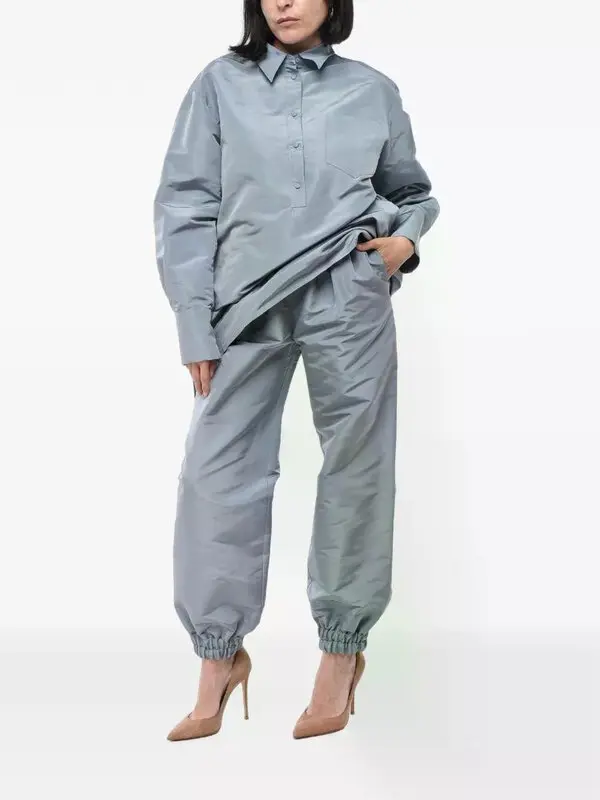 SUPER BLOND Tapered Silk Trousers