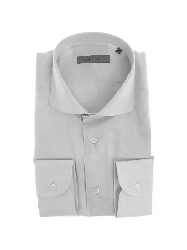 Corneliani French-collar Long-sleeve Shirt - Grey