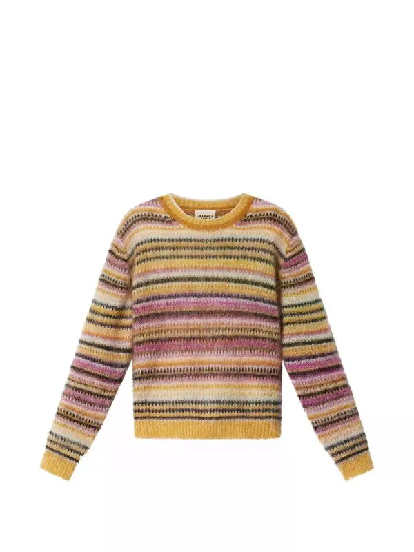 MARANT ETOILE Striped Brushed-knit Jumper