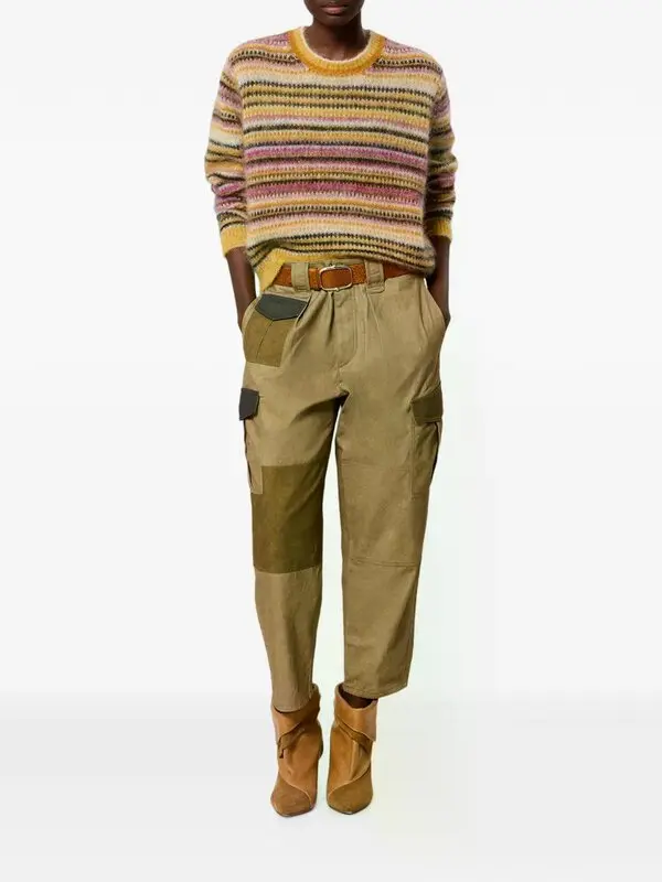 MARANT ETOILE Striped Brushed-knit Jumper