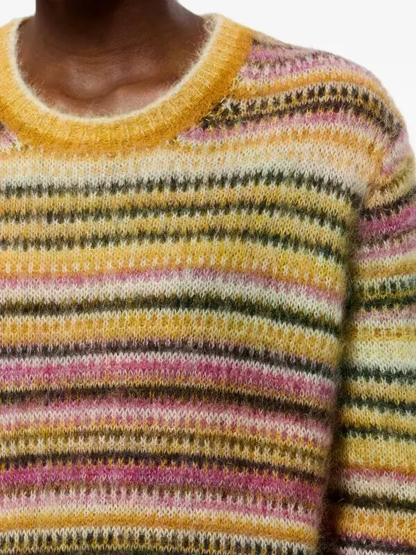 MARANT ETOILE Striped Brushed-knit Jumper