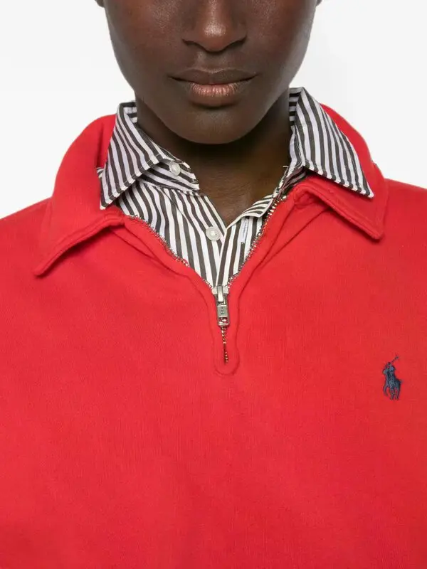 Polo Ralph Lauren Quarter-zip Logo-embroidered Polo Sweater
