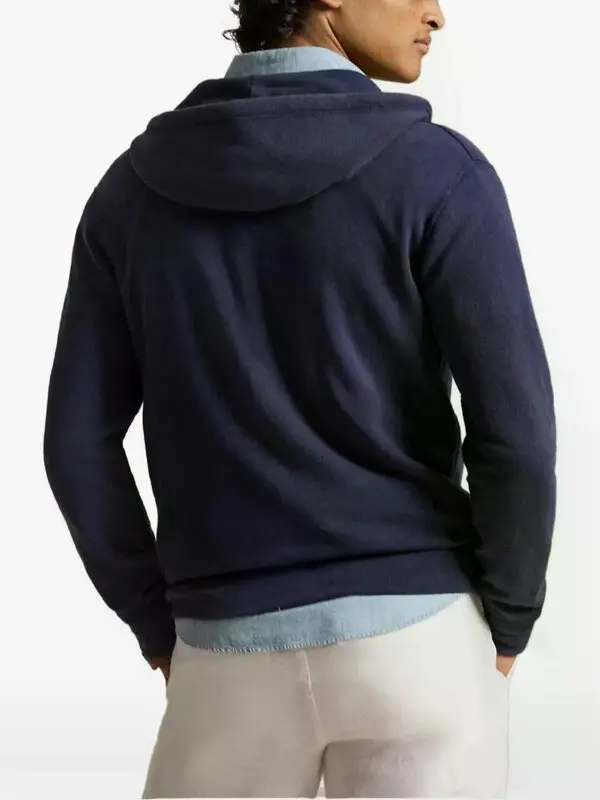 Polo Ralph Lauren Embroidered-logo Zip-up Hoodie - Blue