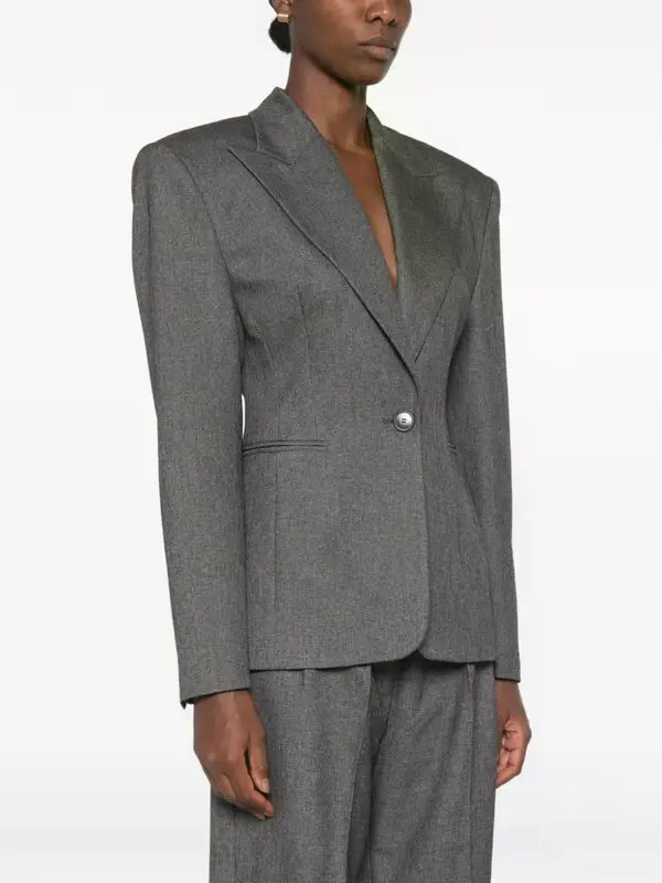 Andamane The Attico Toni Single-breasted Blazer - Grey
