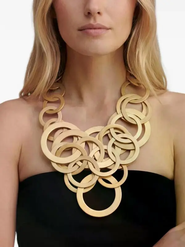 Vintage Interlocking Hoop Necklace