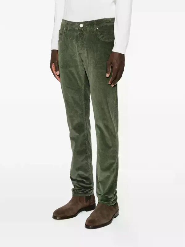 Jacob Cohen Corduroy Logo-patch Trousers