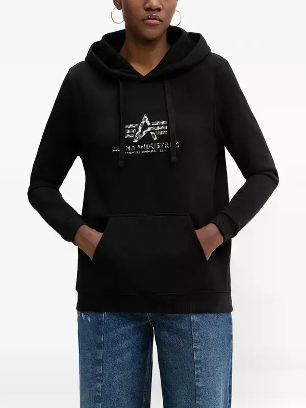 Alpha Industries Logo-print Drawstring Hoodie