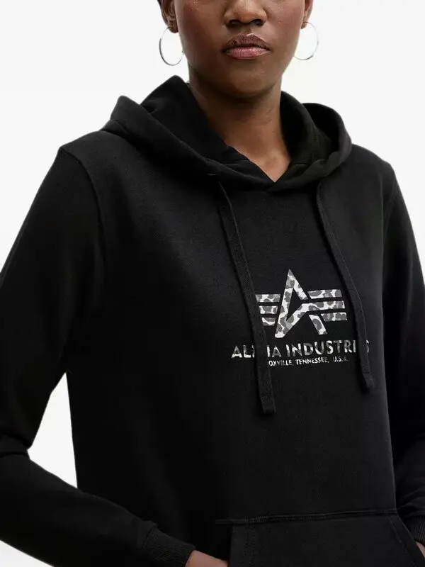 Alpha Industries Logo-print Drawstring Hoodie