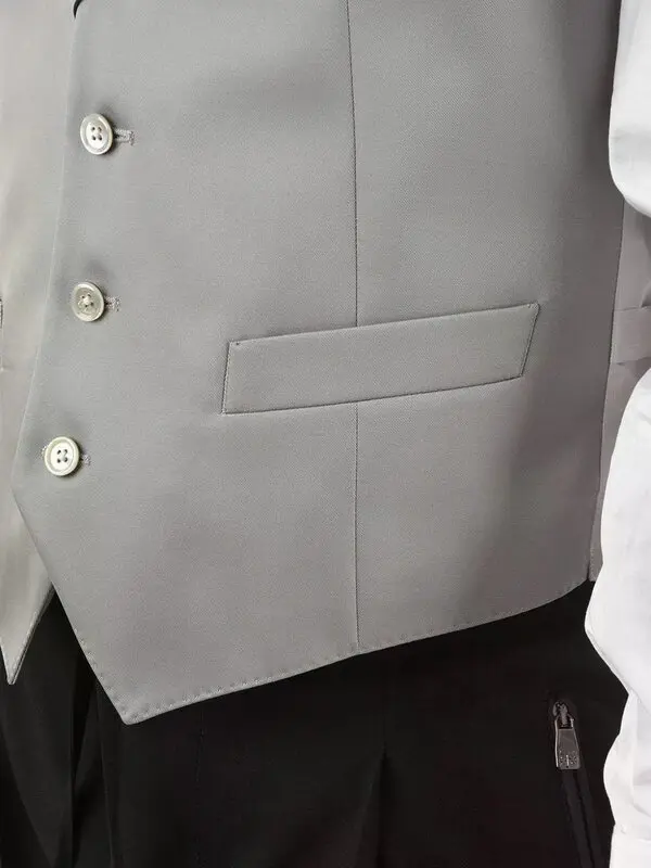 Corneliani Single-breasted Satin Waistcoat