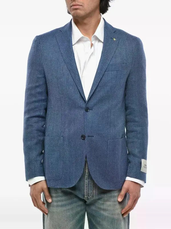 Corneliani Herringbone Patch-pocket Blazer