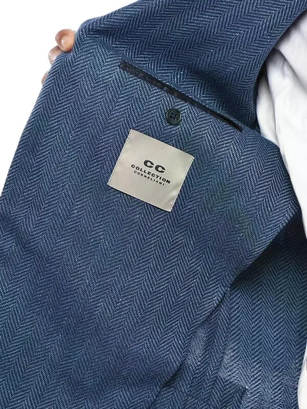Corneliani Herringbone Patch-pocket Blazer