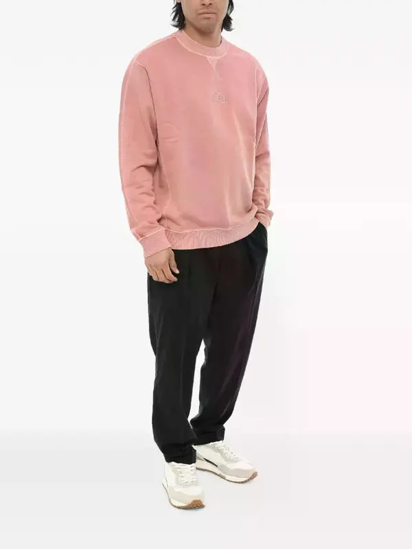 Woolrich Logo Embroidered Brushed Cotton Sweater