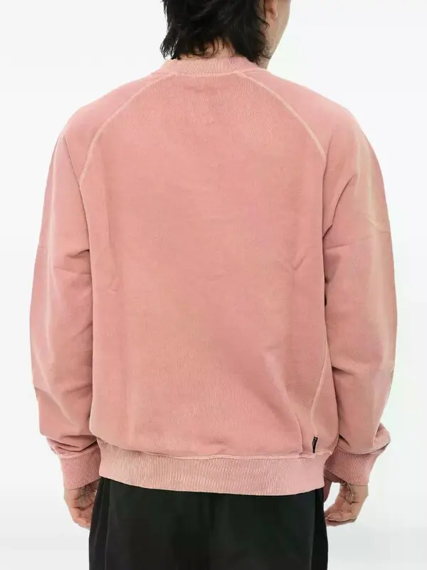Woolrich Logo Embroidered Brushed Cotton Sweater