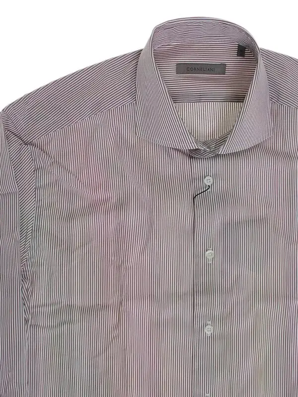 Corneliani Striped French-collar Shirt