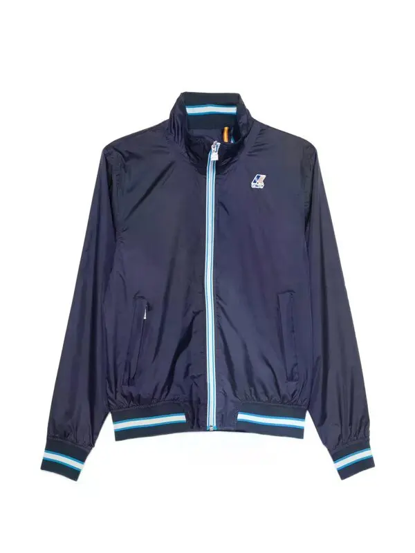 K-WAY Logo-patch Striped-trim Jacket