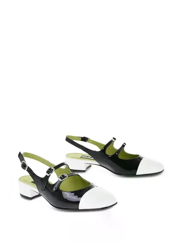 CAREL Patent Leather Double-buckle Pumps