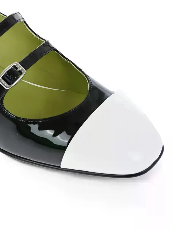 CAREL Patent Leather Double-buckle Pumps