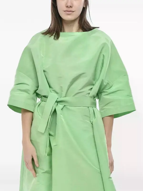 SUPER BLOND Midi Belted Silk-organza Kaftans