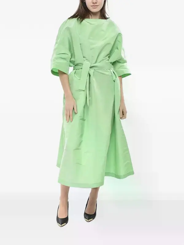 SUPER BLOND Midi Belted Silk-organza Kaftans
