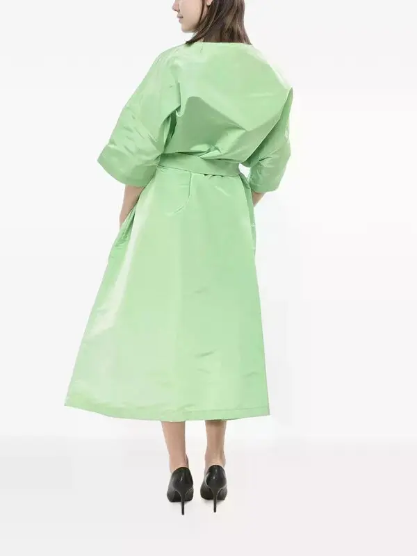 SUPER BLOND Midi Belted Silk-organza Kaftans