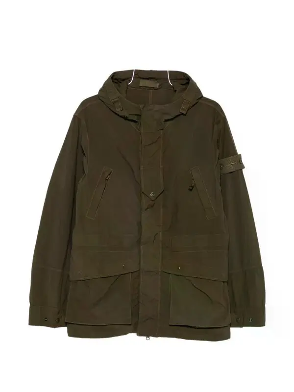 Stone Island Hooded Logo-patch Jacket
