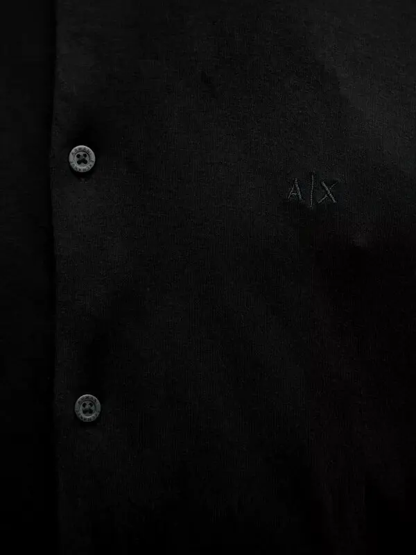 Armani Exchange Logo-embroidered Long-sleeve Shirt