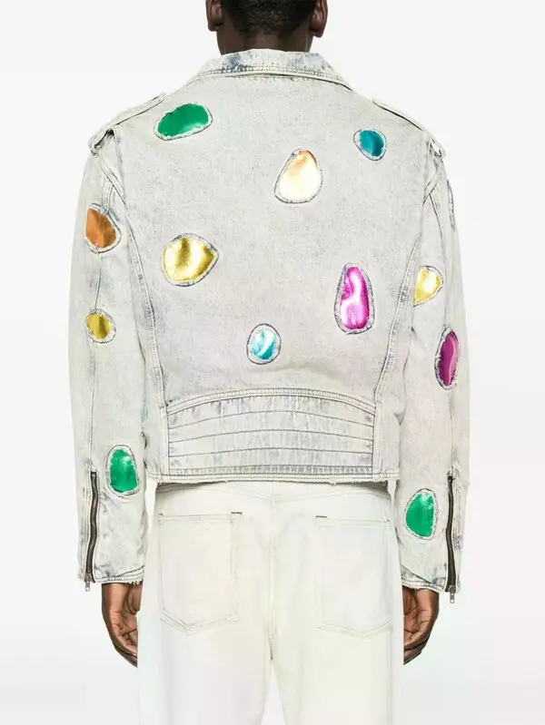 Jeremy Scott 2020s Gem-embellished Denim Jacket