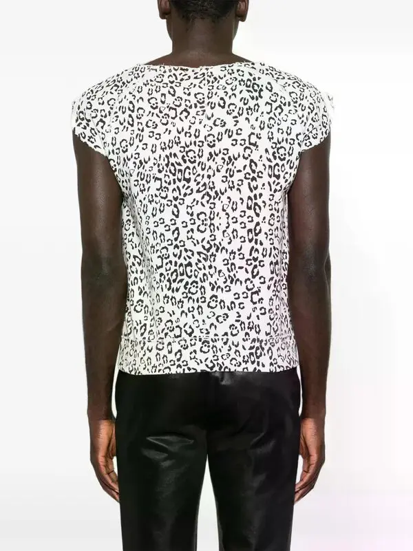 Balmain 2010s Leopard-pattern T-shirt