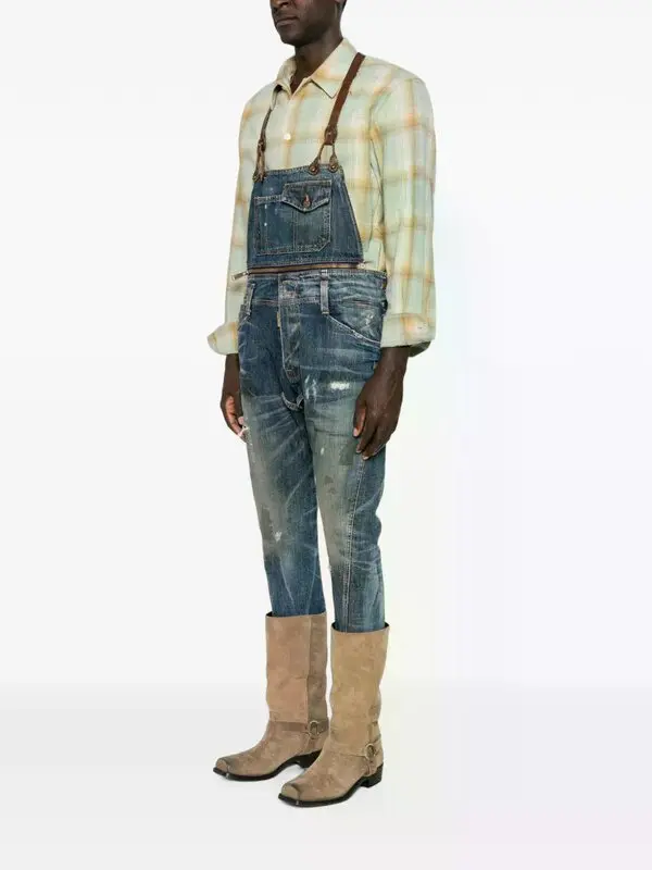 Dsquared2 2000s Distressed-finish Trousers